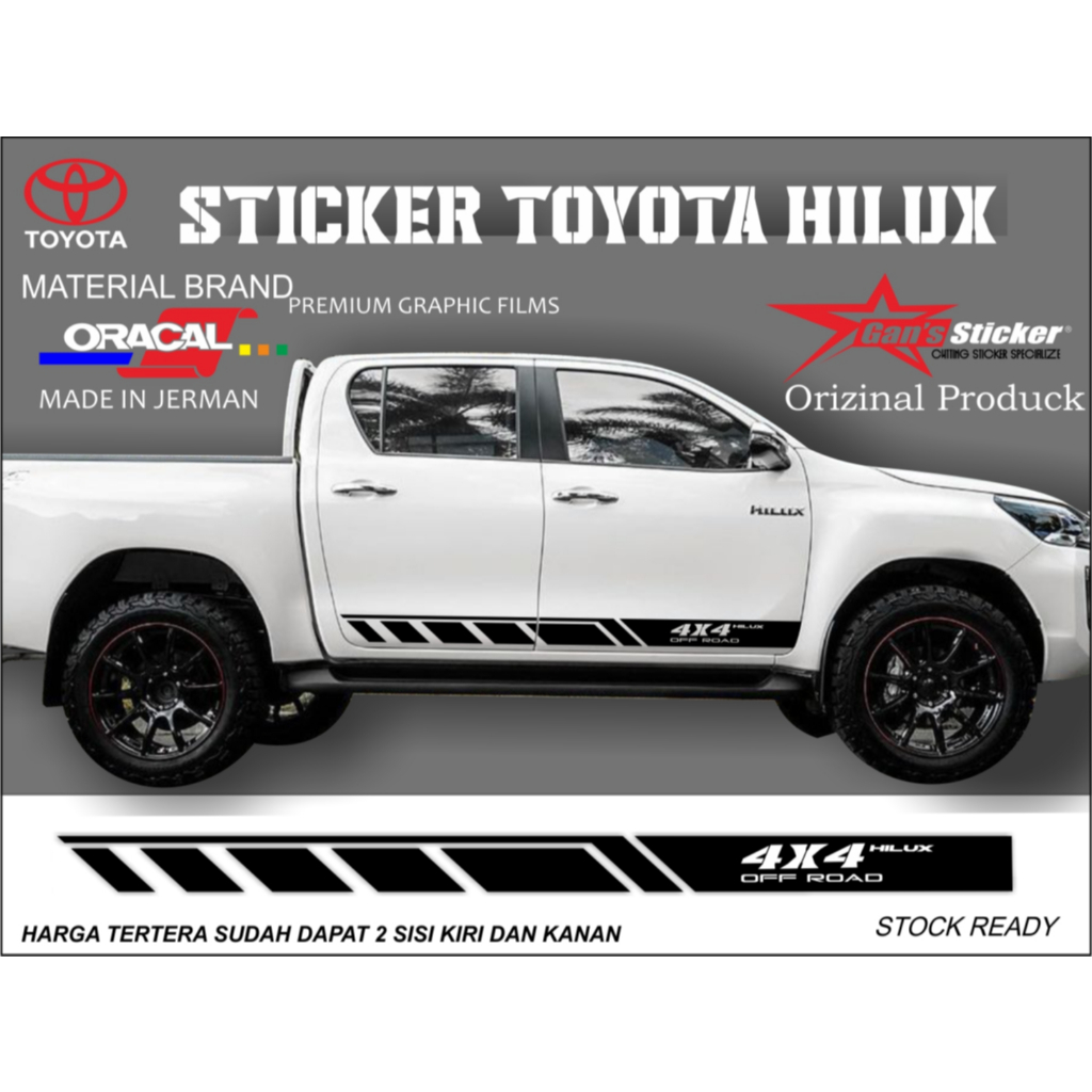 Toyota Hilux Car Sticker Toyota Hilux Accessories | Shopee Malaysia