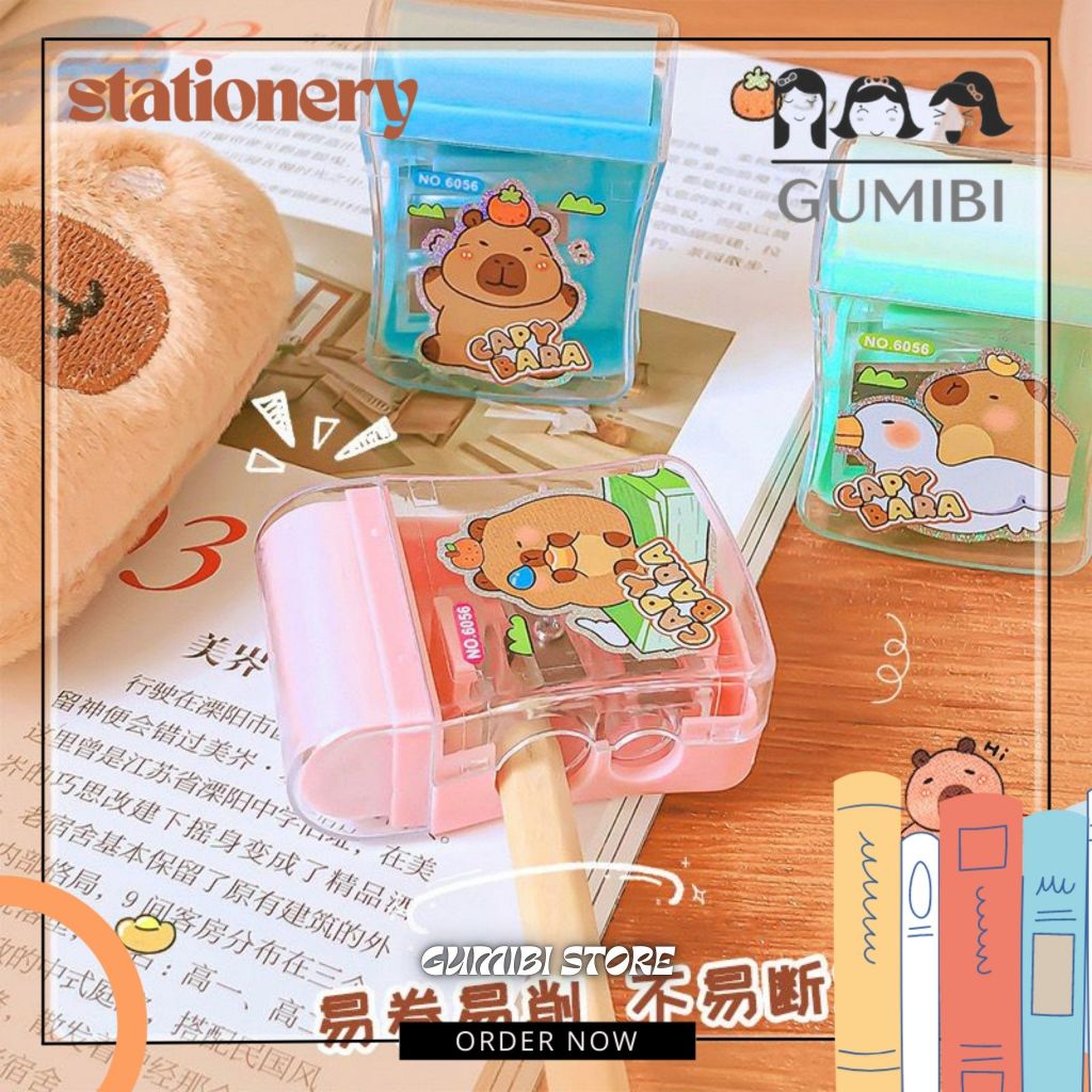 3 IN 1 CAPYBARA SHARPENER CAPYBARA ERASER TWO HOLE SHARPENING FREE ...