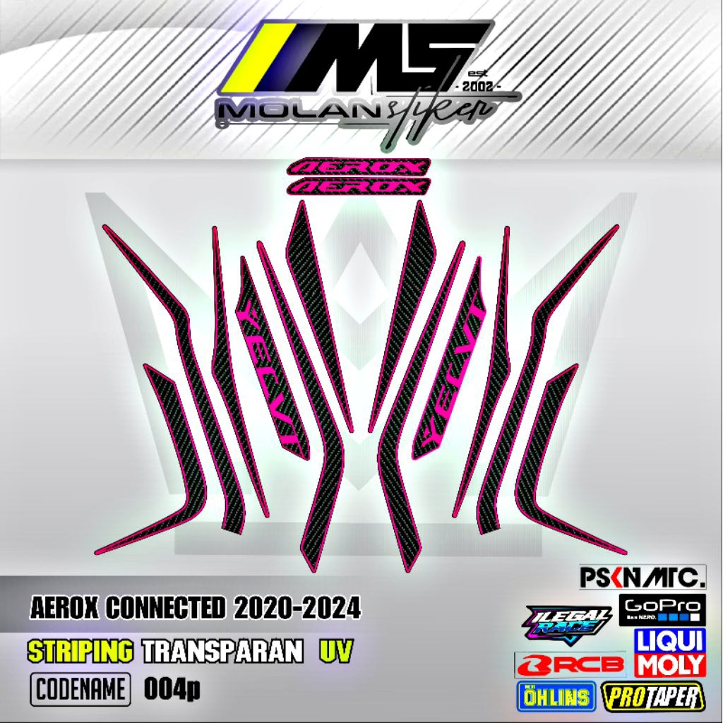 Decal Sticker Striping Transparent Variations Uv Aerox Connected 2020 ...