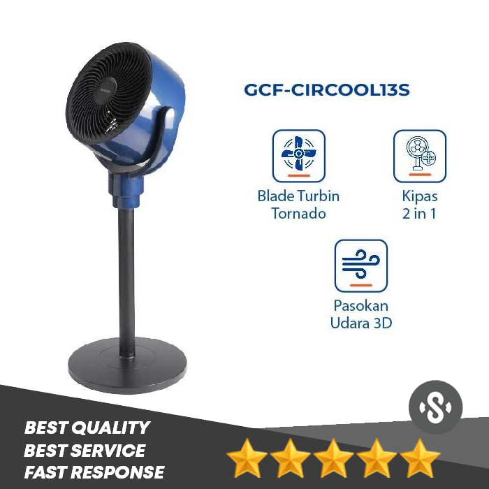 GREE - Air Circulation Fan - Automatic Swing - 2in1 Table and Floor Fan ...
