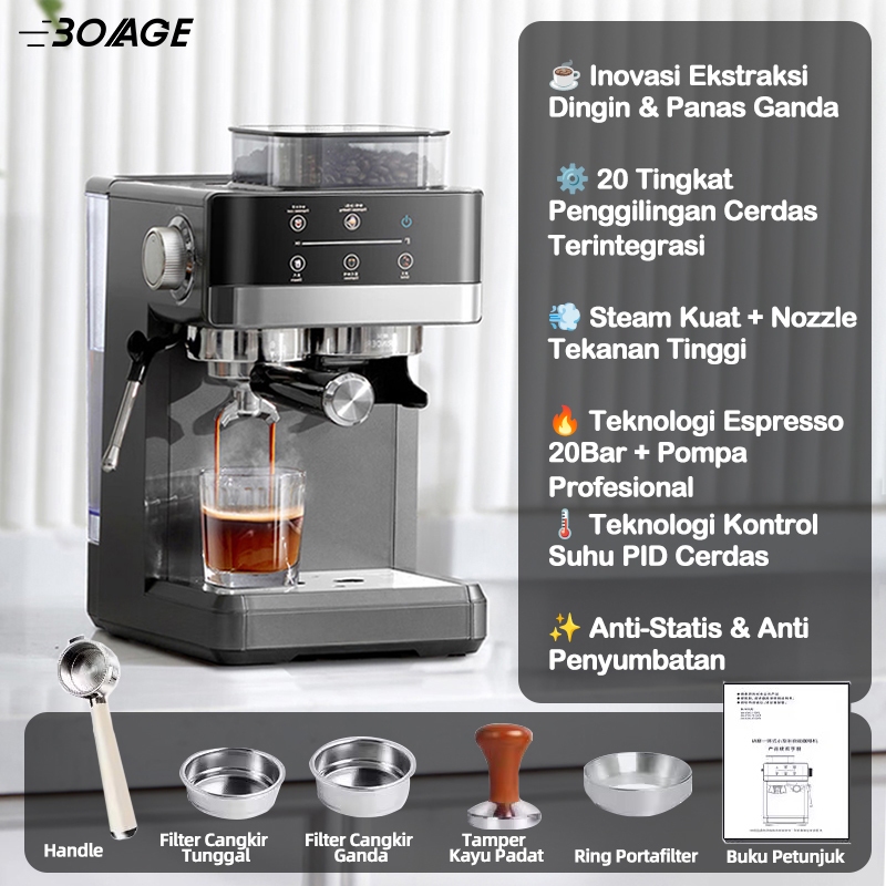 MESIN Espressoee Cold Coffee Machine/hot Brew Grinder 51MM Heater ...