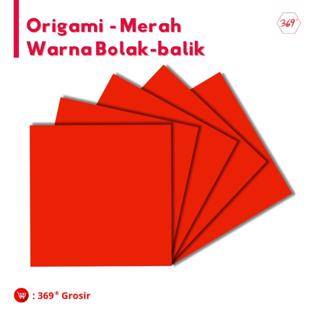MERAH 369 - Origami / Red Folded Paper | Shopee Malaysia