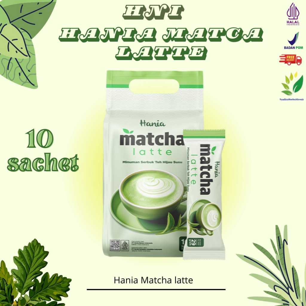 HIJAU HNI HANIA MATCHA LATTE Milk Green Tea Flavored Powder Drink ...