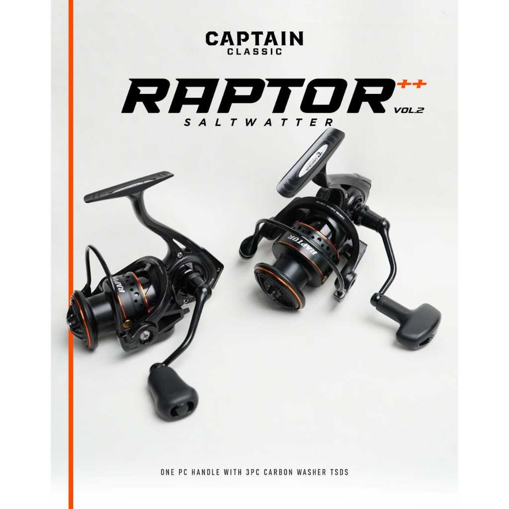 Reel CAPTAIN RAPTOR ++ 2000 3000 4000 - Power Handle (Salt Water ...