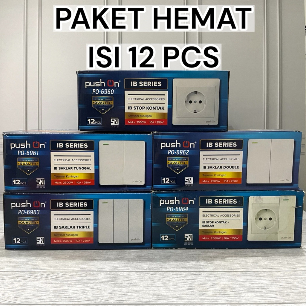 (PACKAGE CONTAINS 12 PCS) PUSH ON IB STOP CONTACT / ENGKEL SWITCH ...