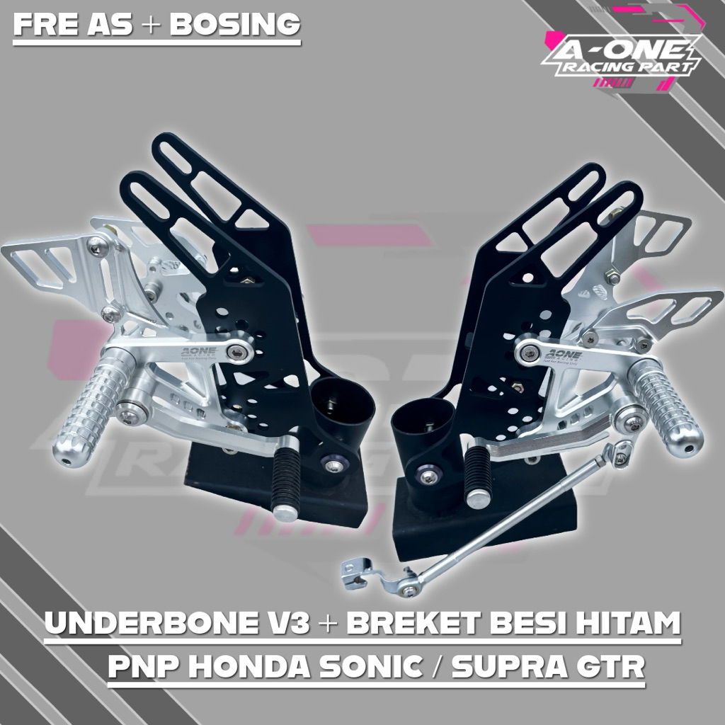 Footstep Underbone V3 Set of Black Iron Breket PNP Sonic / GTR Original ...