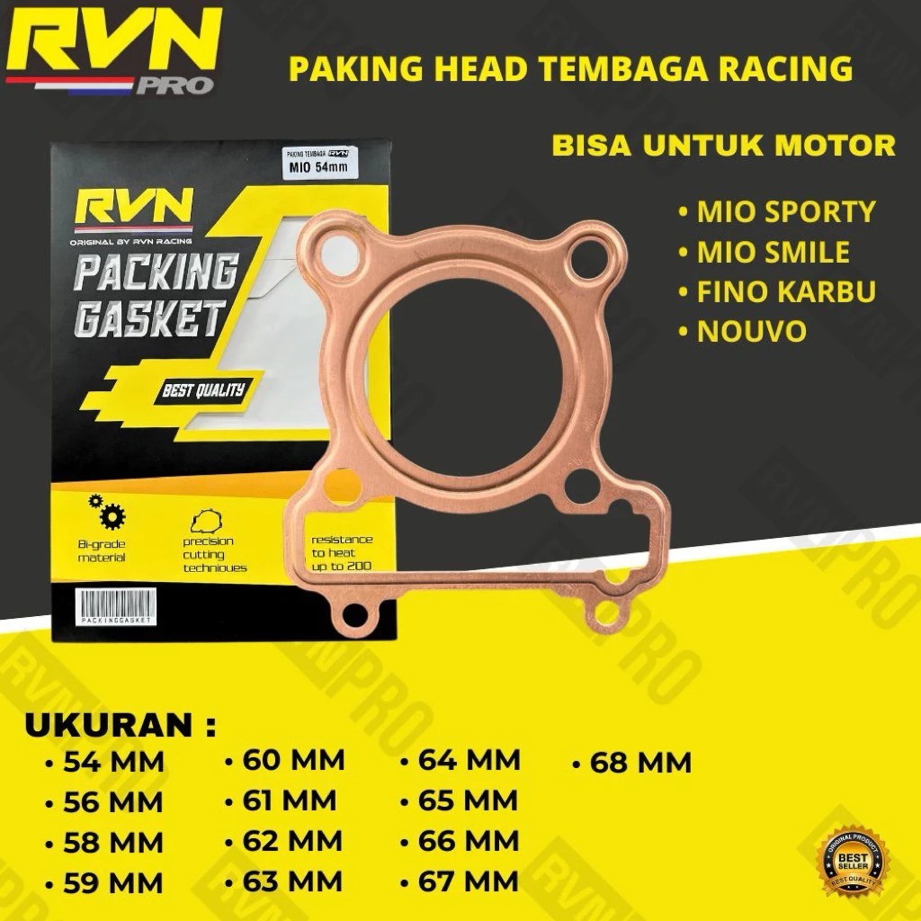 PERPAK PAKING PACKING BLOCK HEAD HED COPPER MIO SPORTY SMILE FINO KARBU ...
