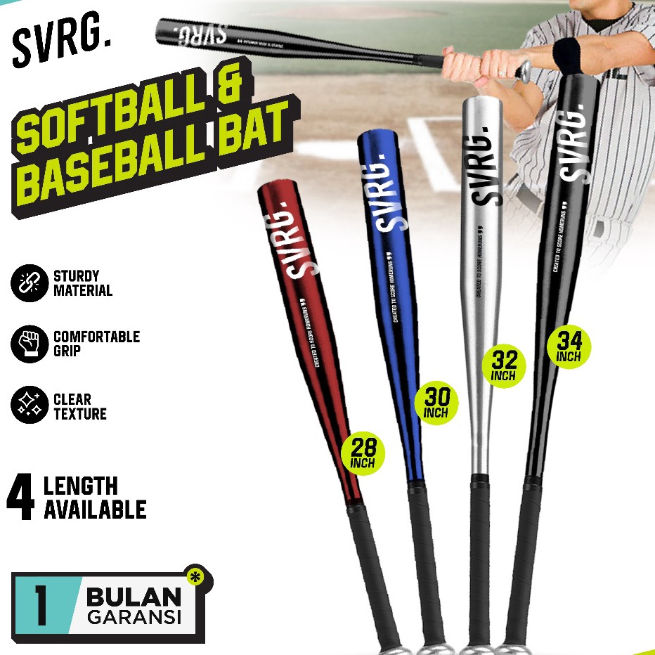 SVRG Aluminum Baseball Bat 28 34 Inch Baseball Stick Softball | Shopee ...