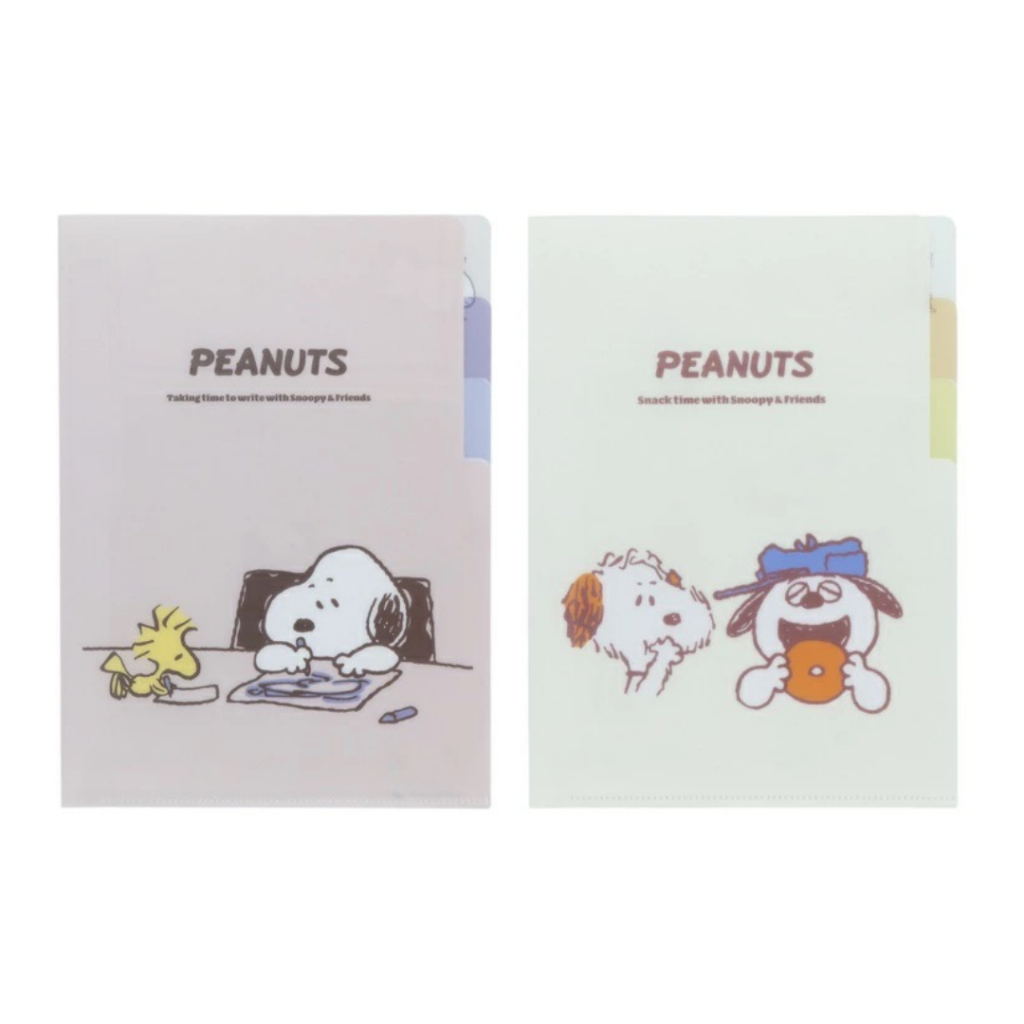Index File A5 3P Peanuts Snoopy Happiness Time Document Paper Organizer ...