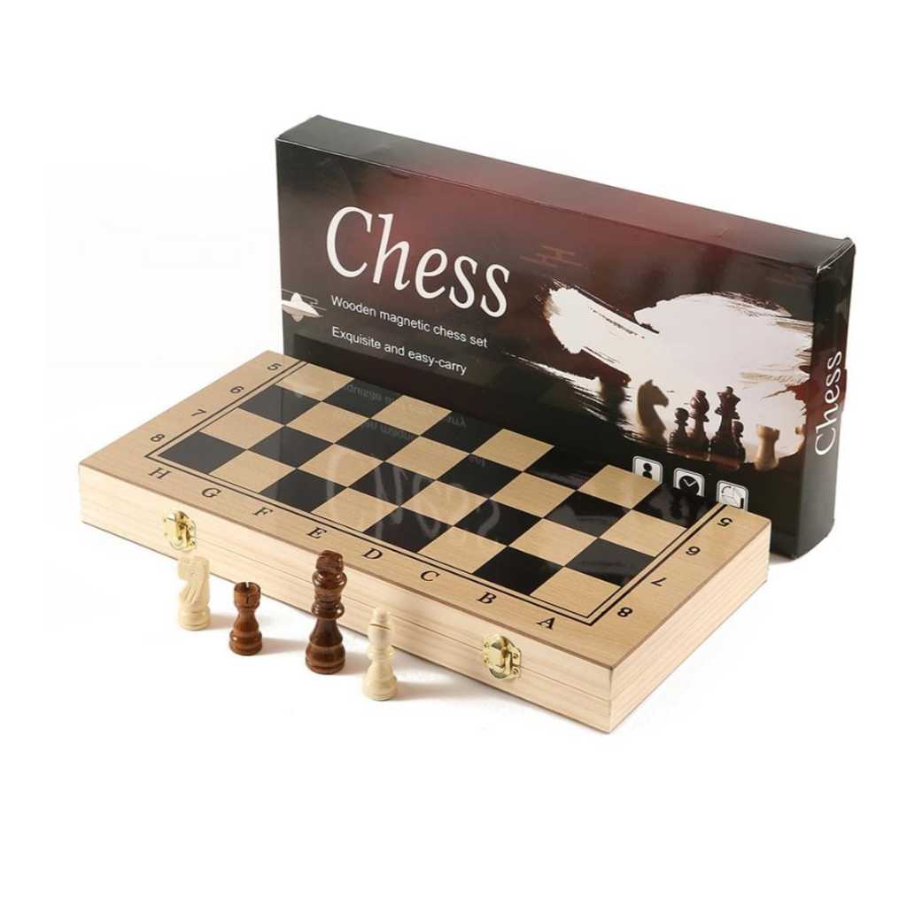 Folding Wooden Magnetic Chess Set – Chess Wooden Magnetic Chess Set ...