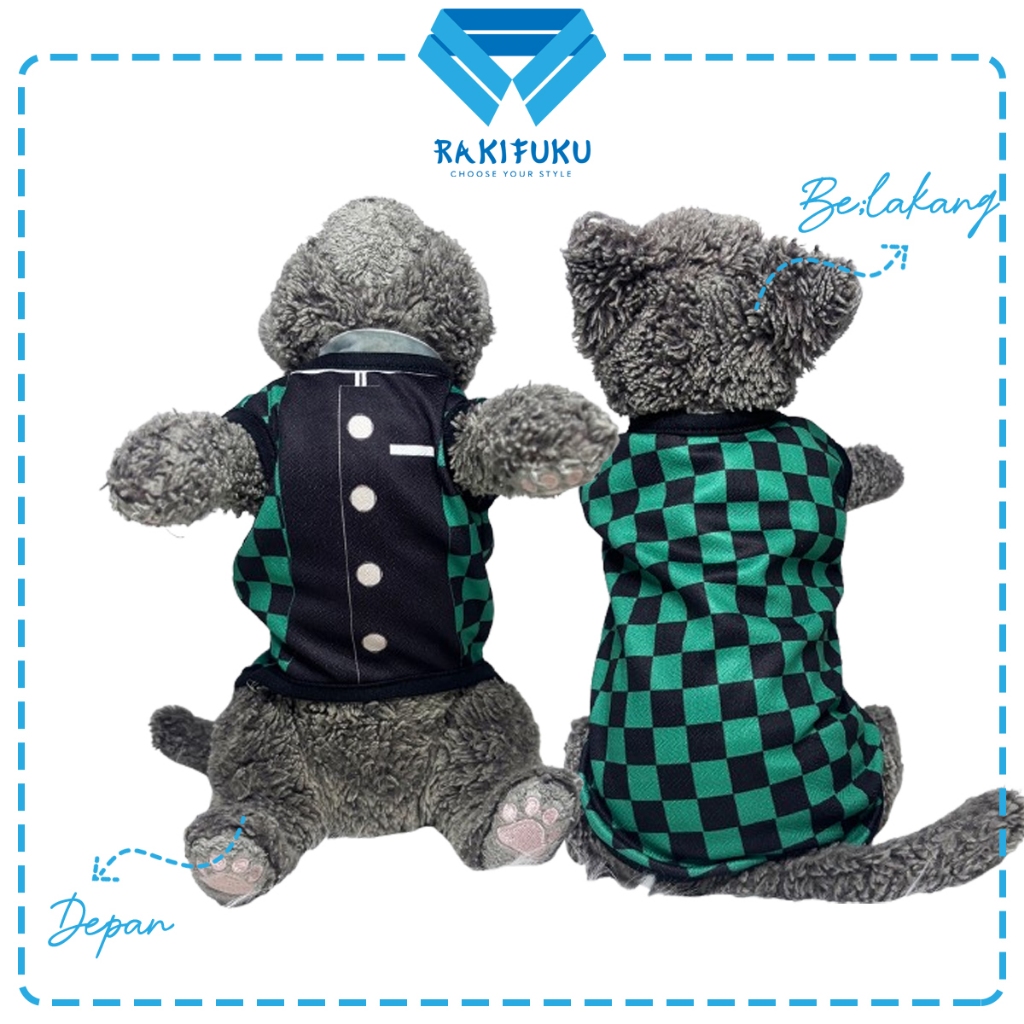 Tanjiro Kimetsu no Yaiba Cute Cartoon Anime Dog Cat Clothes | Shopee ...