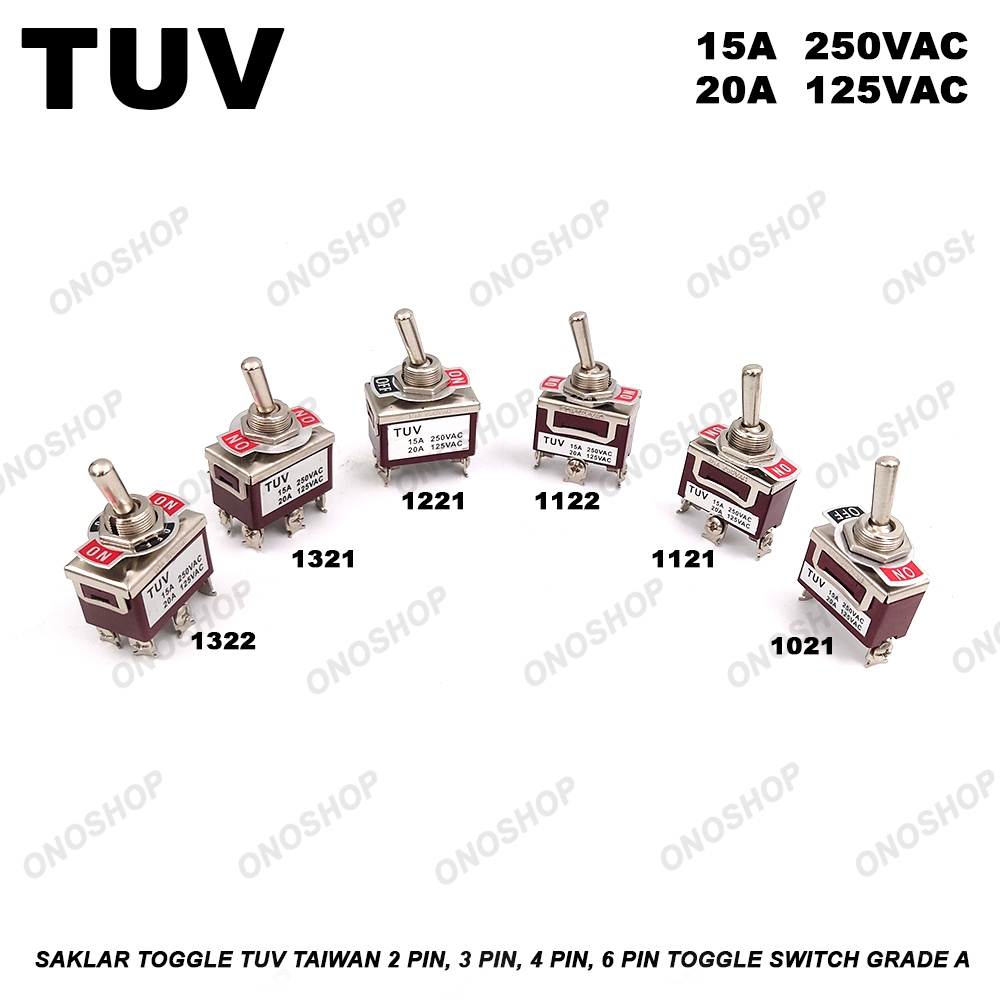 Taiwan TUV Toggle Switch 2 Pin, 3 Pin, 4 Pin, 6 Pin Toggle Switch Grade ...