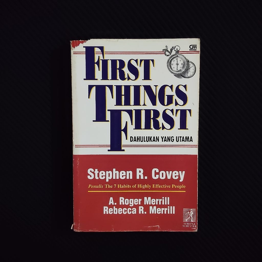 Original Book • First Things First - First First First Time / STEPHEN R ...