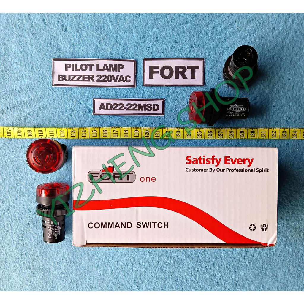 PILOT LAMP BUZZER RED AD22-22MSD 22MM 220VAC FORT | Shopee Malaysia