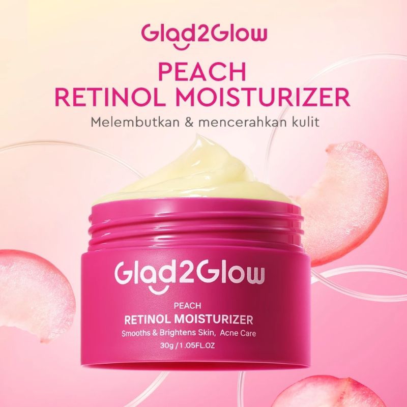 Glad2glow Peach Retinol Moisturizer skin barrier Retinoid Fades Fine ...
