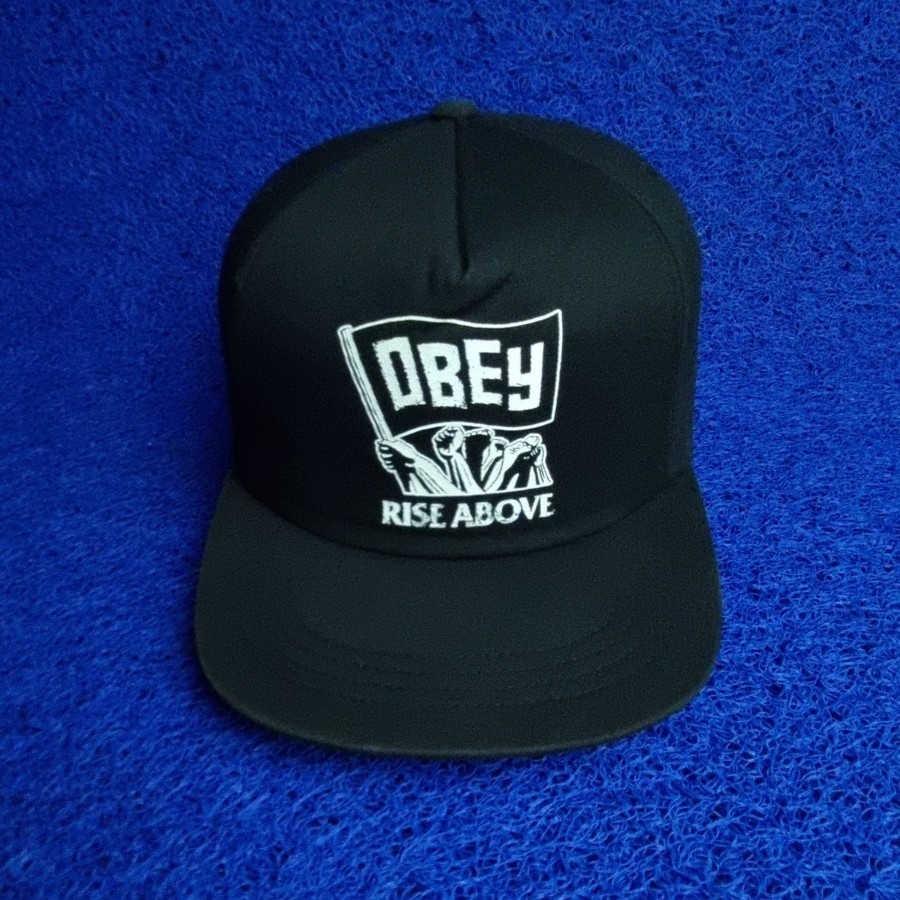 Obey rise above snapback hat | Shopee Malaysia