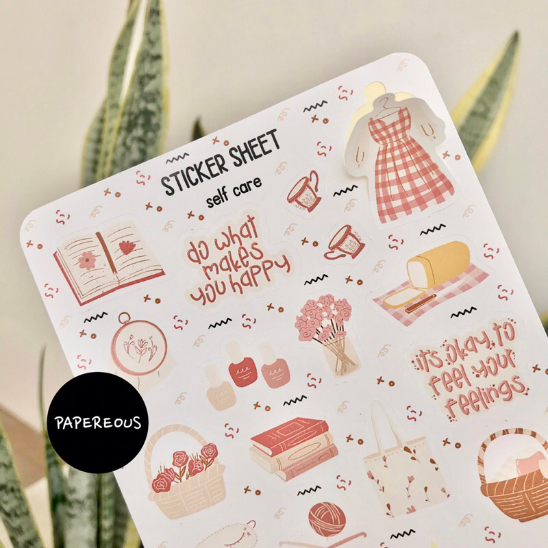 A6 SHEET STICKER / SELF CARE STICKER / DAILY ROUTINE STICKER | Shopee ...