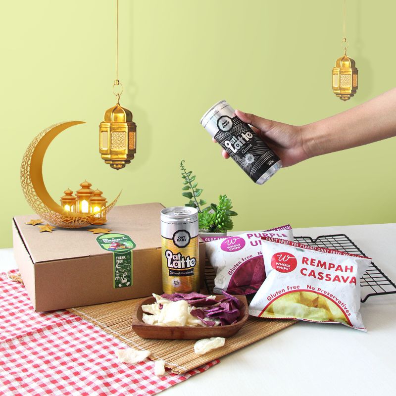 Hampers Ramadhan Oat Daily x Whole Chips - Oat Daily Oat Latte Series ...