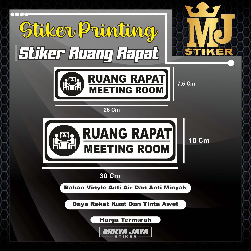 Mulya Jaya Meeting Room Stickers / Meeting Room Stickers / Office ...