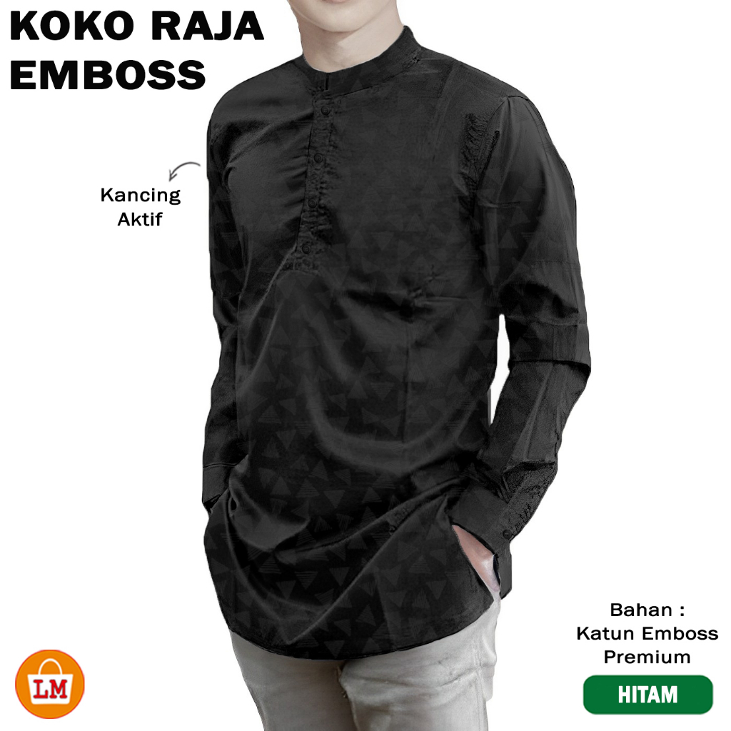 HITAM KEMEJA KATUN Kurta - NEW 2025 BAJU KOKO KURTA SHIRT PLAIN ...