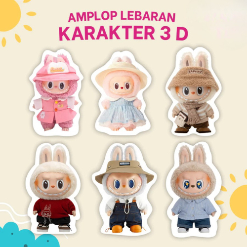 3d Labubu Sanrio Super Hero Eid Envelope Unique Cute Characters Angpao ...