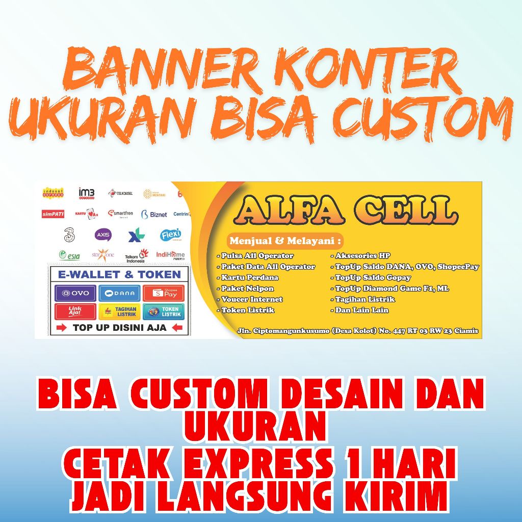 Free design custom size HP counter banner | Shopee Malaysia