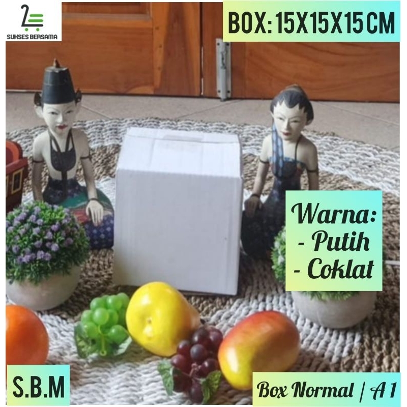 PUTIH Box 15x15x15cm (Plain white) Cardboard/hampers/boxnormal/Plain ...