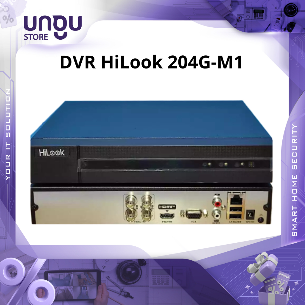 Dvr HiLook 4 Channel 204G-M1 Digital Video Recorder CCTV 4 Point Camera HiLook 204G-M1 Up To 2MP ...