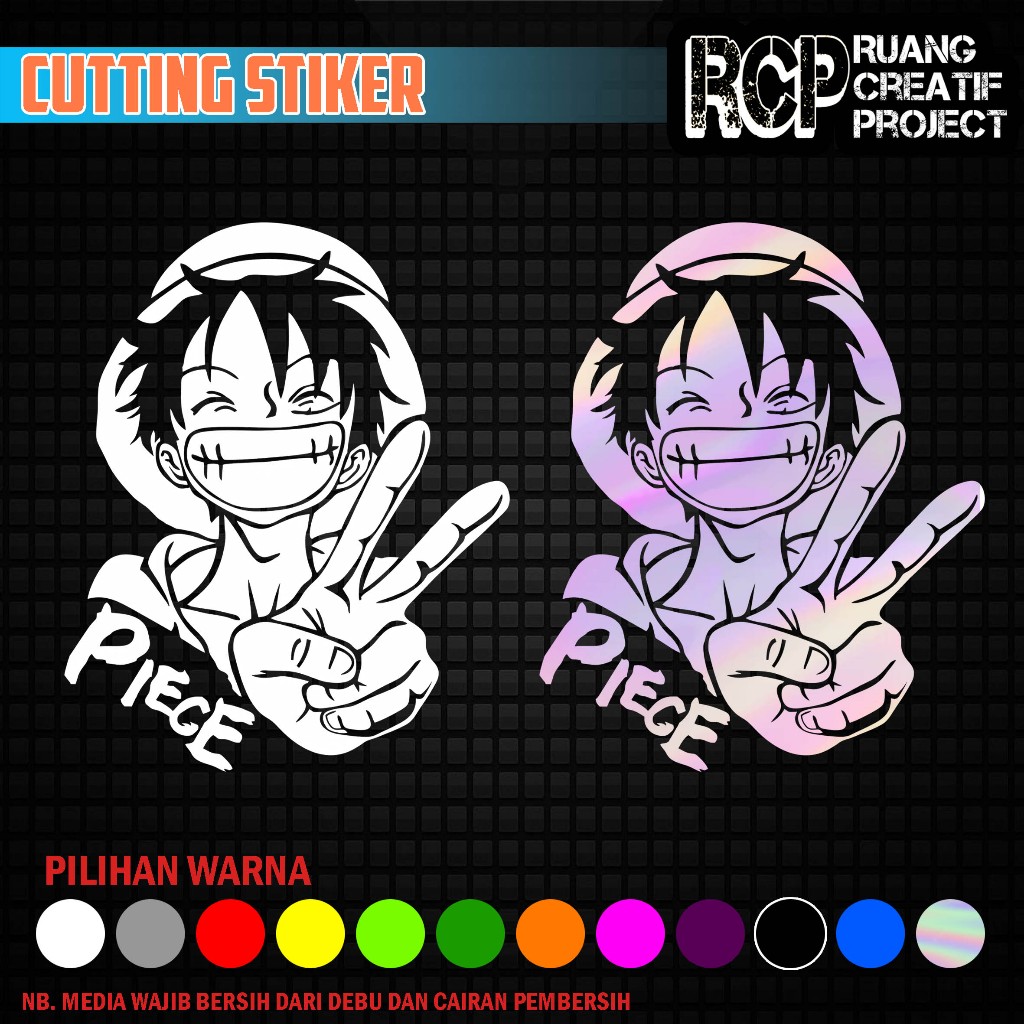 One PIECE STICKER CUTTING / LUFFY CUTTING STICKER / COOL STICKER ...
