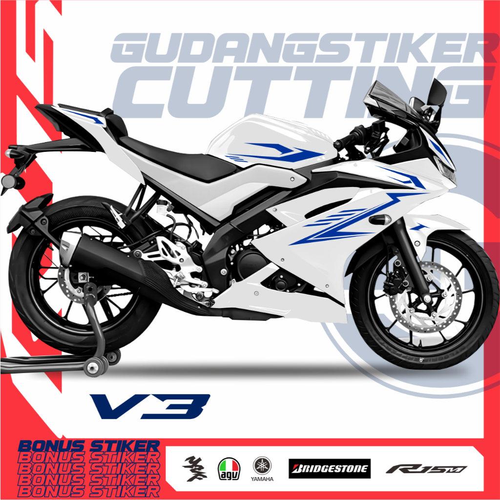 Striping CUTTING R15 V3 STICKER YAMAHA STICKER SCOLET LIS STICKER SHARP ...