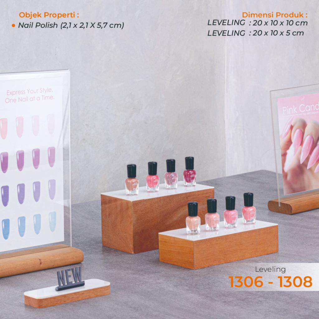 Long Pedestal Podium Landscape Nail Polish Display - Inpihouse | Shopee ...