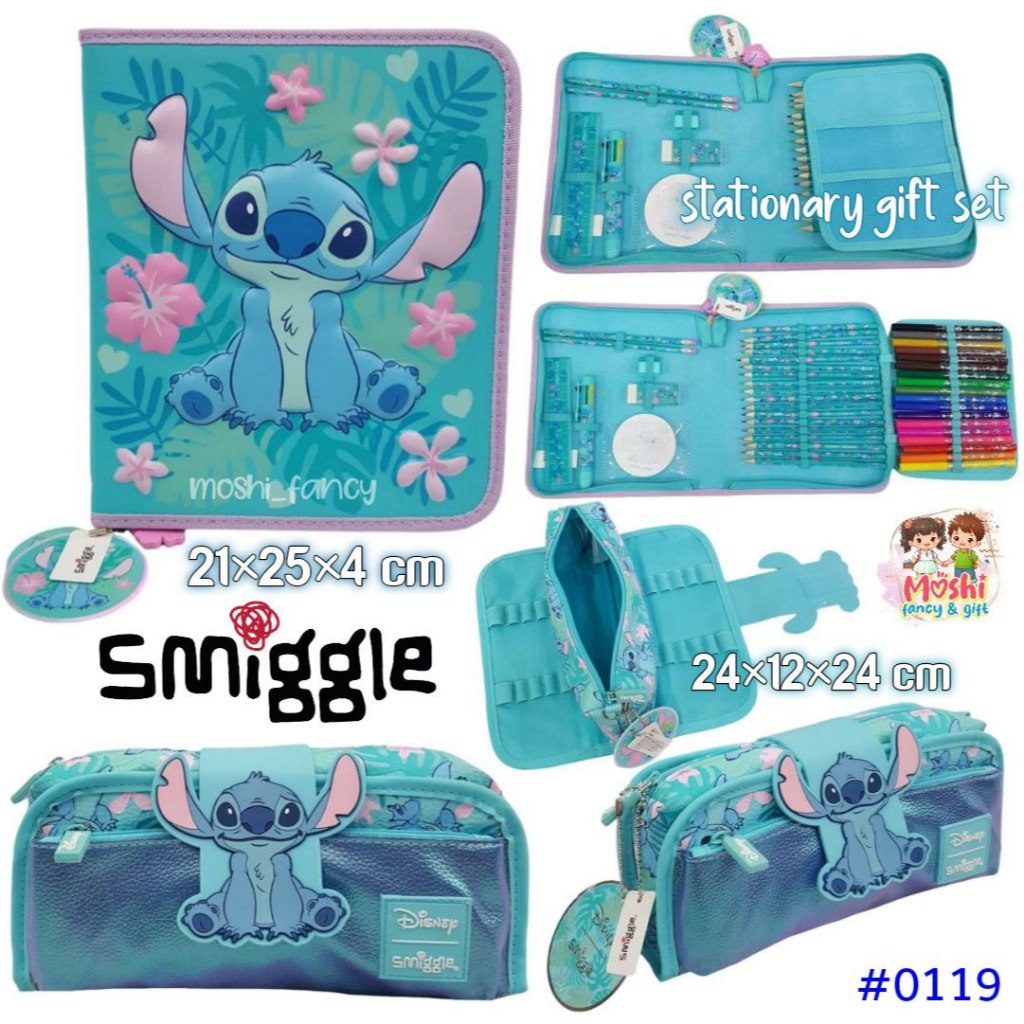 Smiggle Midi Zip Kit Stationary Gift Set Disney Stitch / Smiggle Stitch ...