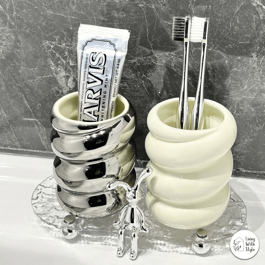Living With Style - Spiral Toothbrush Holder Rack Set / Premium ...