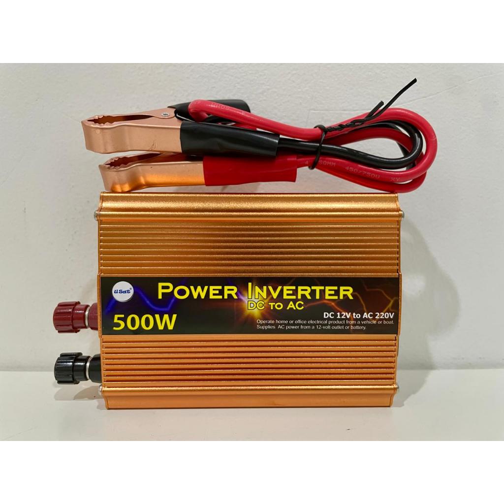 Power Inverter 500W 12 Volt Usat / Inverter 500 Watt DC 12V to AC 220V ...