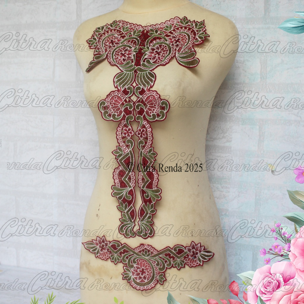 (Per Set) AP791 Beautiful Flower Chest Bra / Beautiful Motif Chest Lace ...