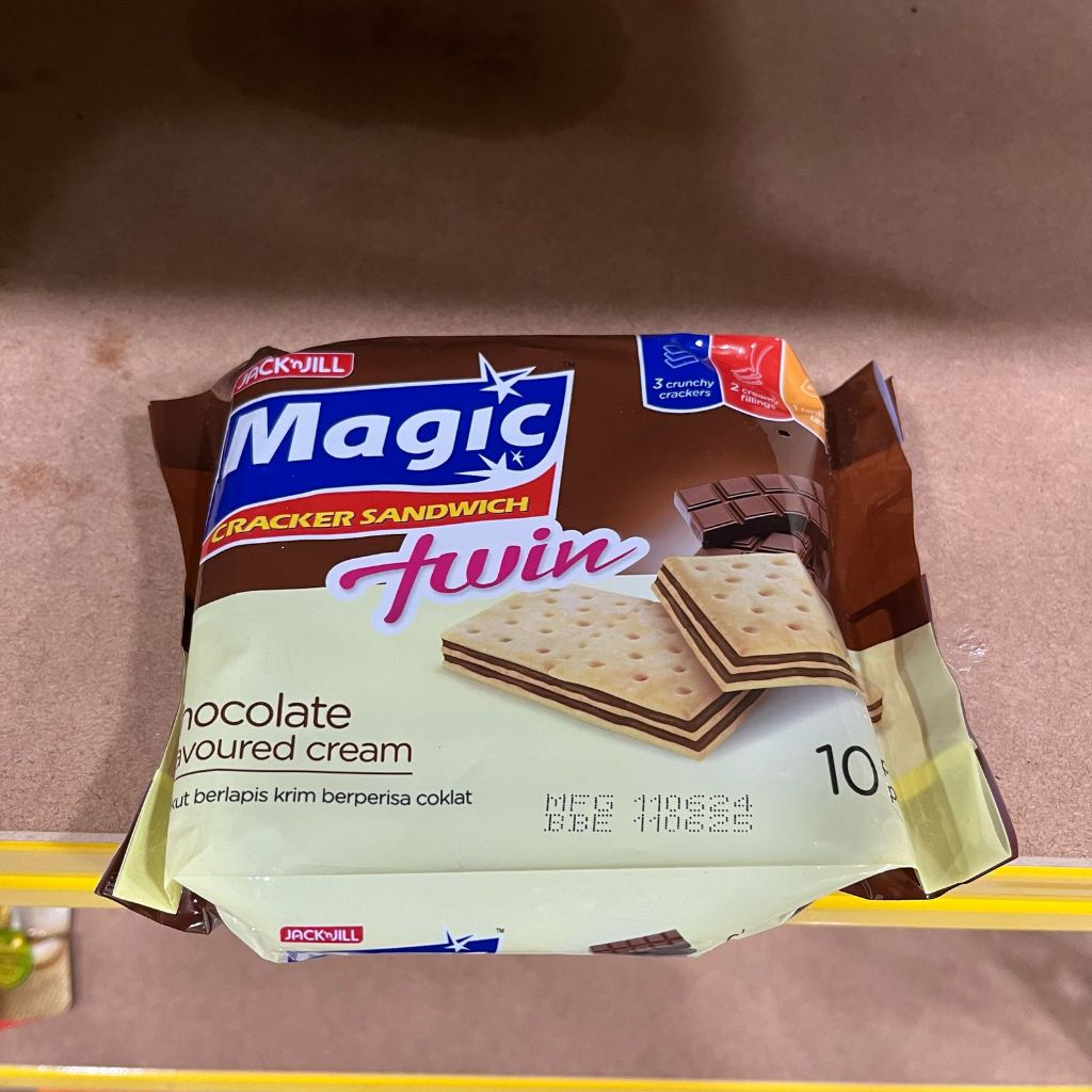 Jack'n Jill Magic Twin Cream Cracker Sandwich 10sX15g - Chocolate ...