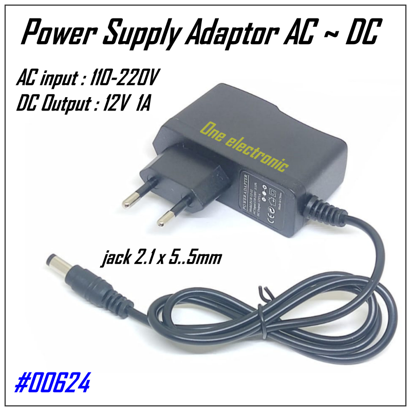 Power Supply Adapter DC 12V 1A in AC 220V Adapter arduino CCTV Router ...