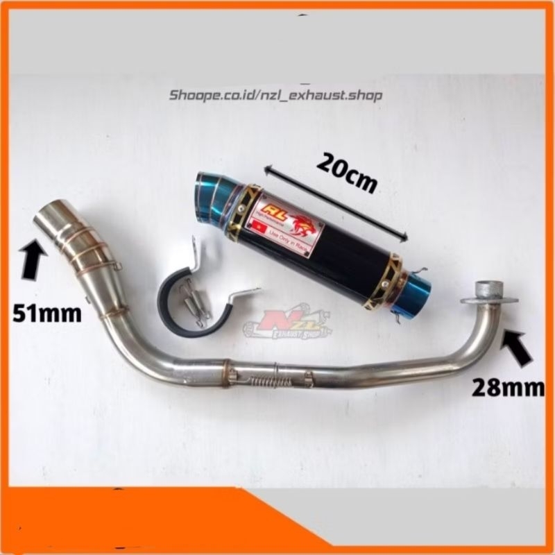 Red leo exhaust Red leo black exhaust pipe 28mm Manifold PNP for ...