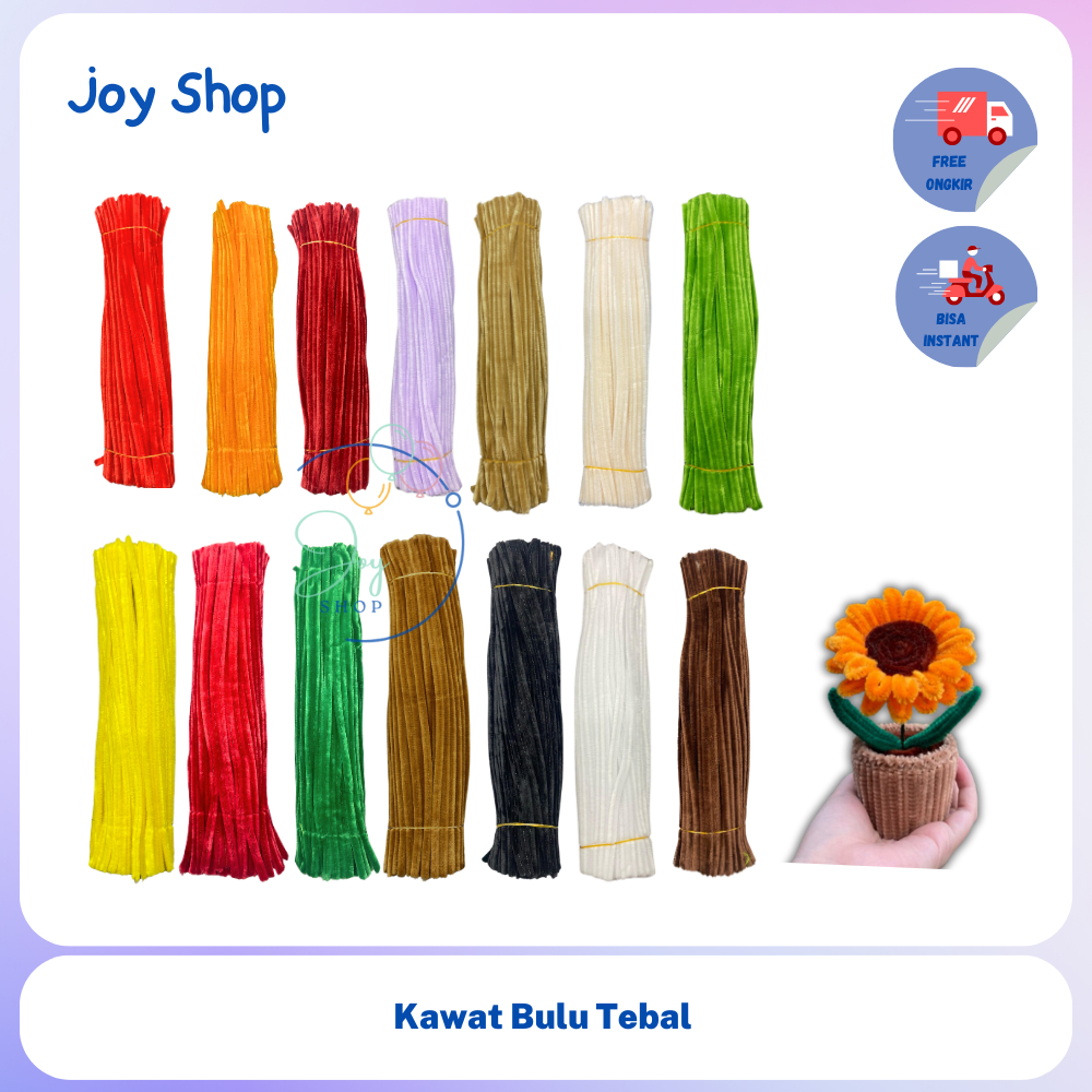 Mercy Thick Hair Wire Pipe Cleaner Color Contents 97-100 pcs Flower ...