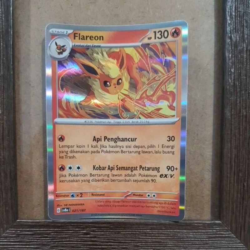 Flareon Holo Foil TCG INDONESIAN POKEMON / INDONESIAN POKEMON CARD ...