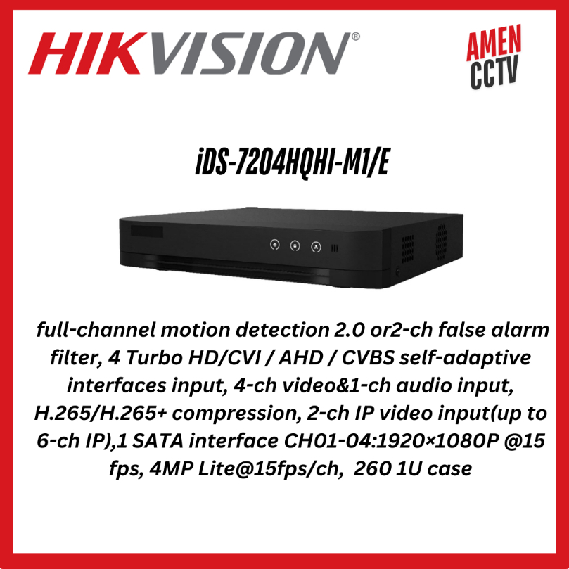 DVR Hikvision 4ch Turbo HD 3.0 & 4.0 Series HQHI Turbo AcuSense iDS ...