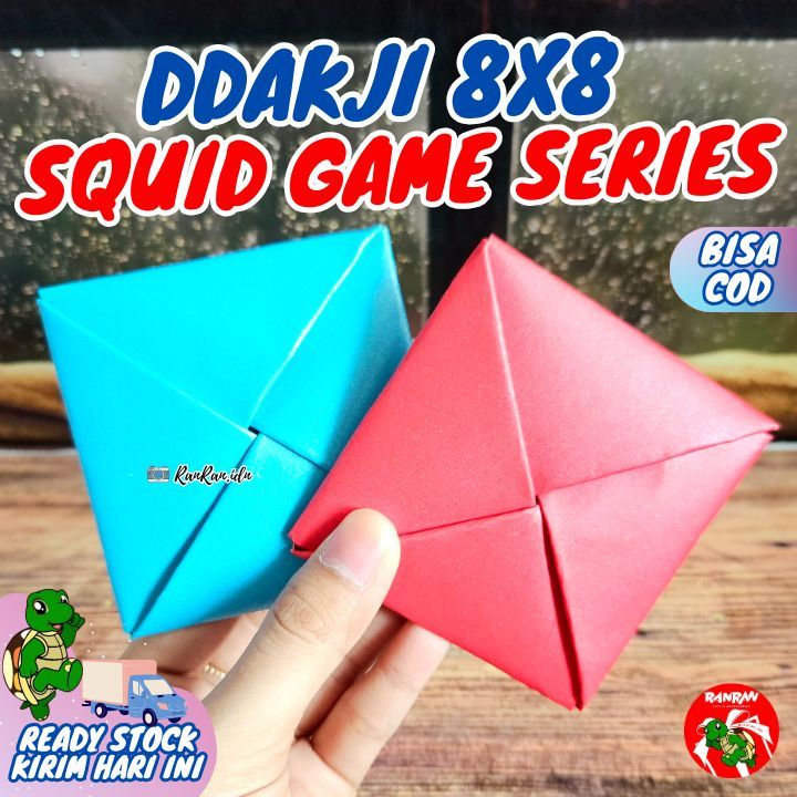 Ddakji squid game/ Squid Game Paper/ Squid Game Toy/ Ddakji size 8x8 cm ...