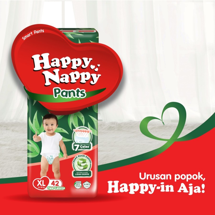 Happy Nappy Pants - Size XL (42 pcs) | Shopee Malaysia