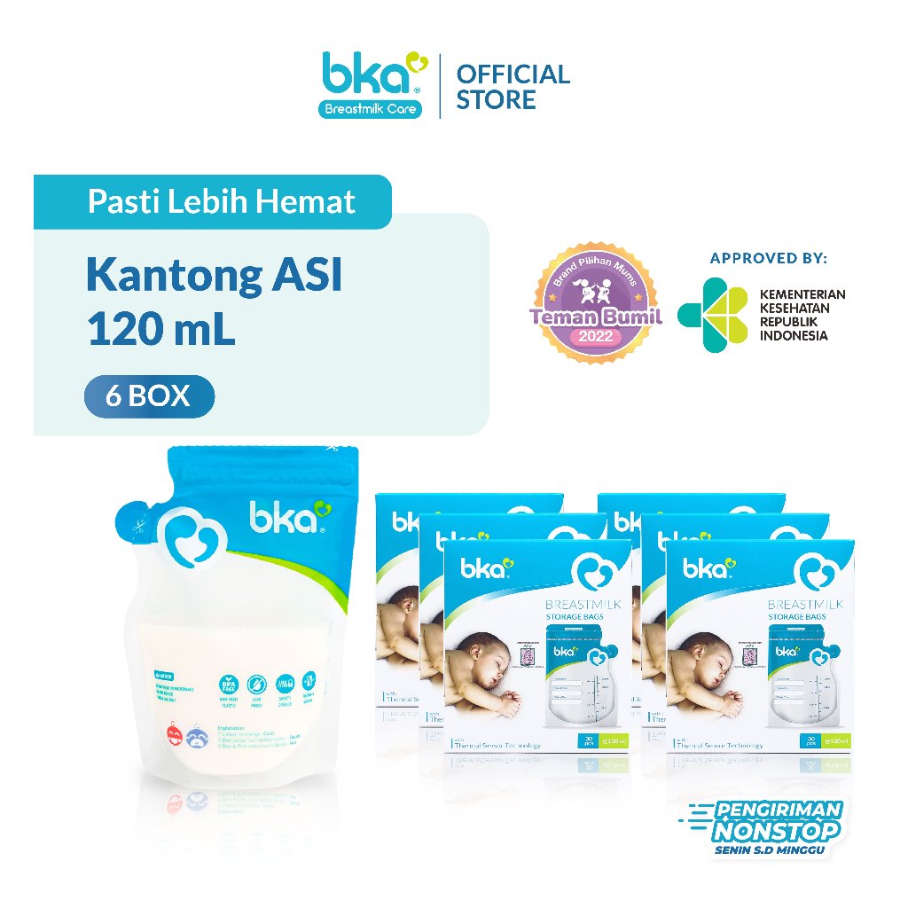 Bka BUNDLING PACKAGE BKA 6 BOX Breast Milk Bags | 120 ml Breast Milk ...