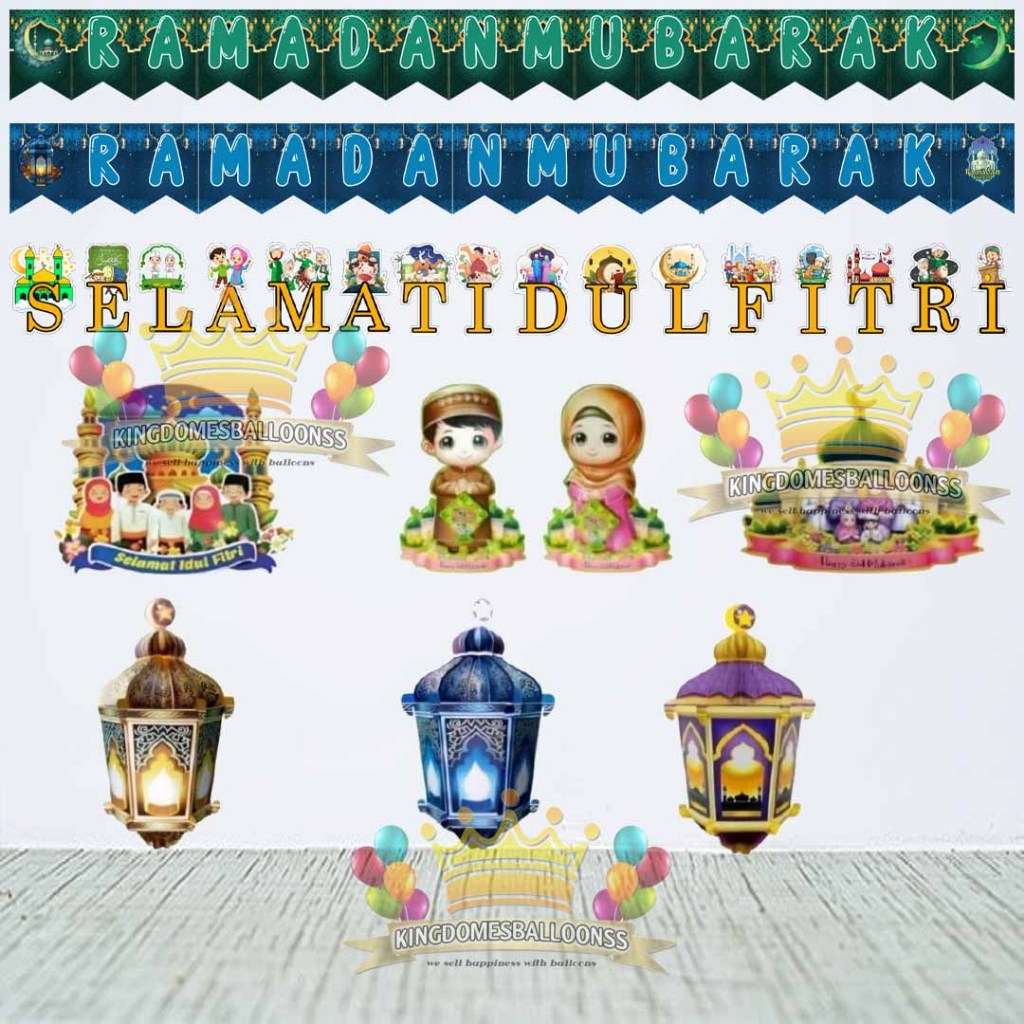 GANTUNGAN Banners, cake toppers, 3D Hangers, Ramadhan Al-Quran ...
