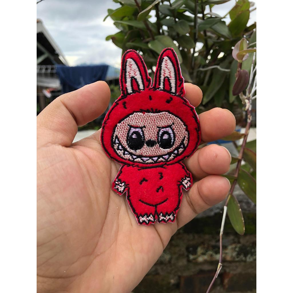 MERAH Embroidered Red Labubu Doll Emblem | Shopee Malaysia
