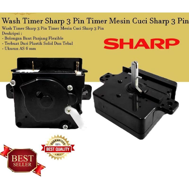 MESIN Sharp Washing Machine TIMER 3 Socket 3 SKUN WASH TIMER | Shopee ...