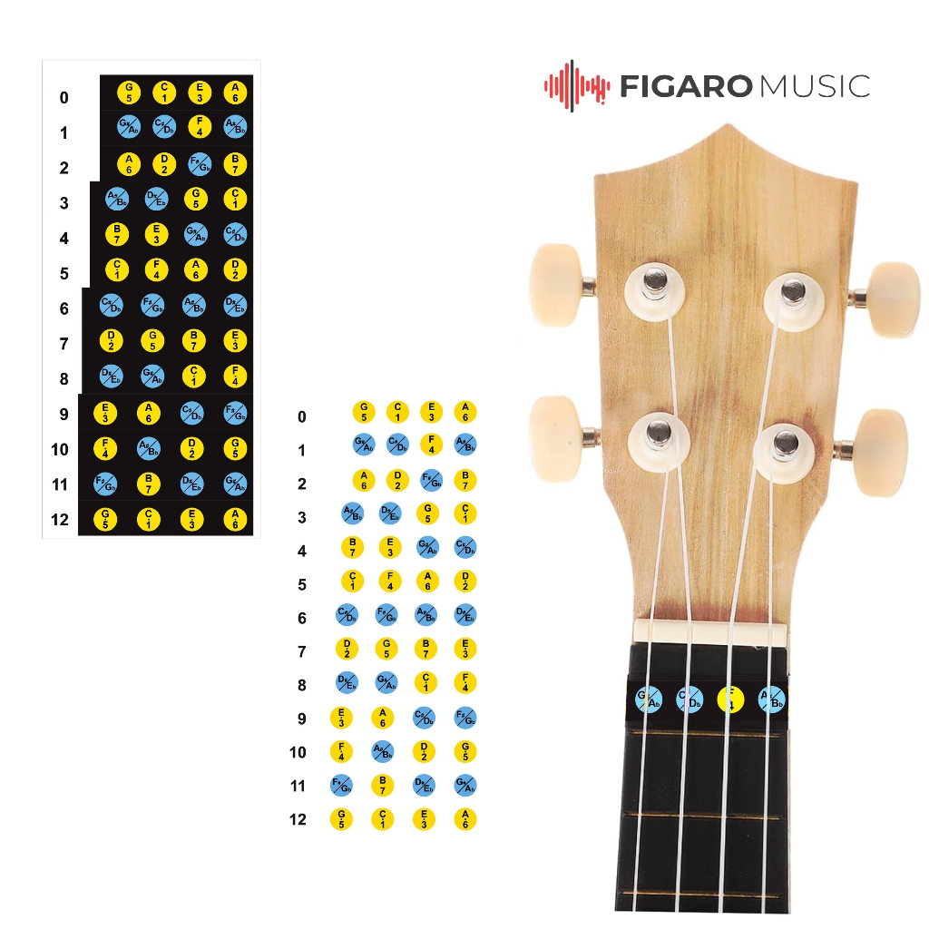 Ukulele Sticker Ukulele Fretboard Marker Ukulele Tone Sticker Label ...