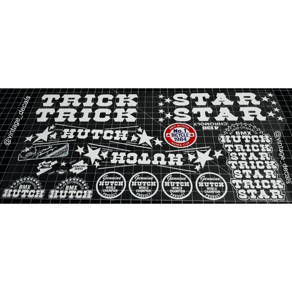 Sticker decals replacement BMX HUTCH pro raider trick star trick star 2 ...
