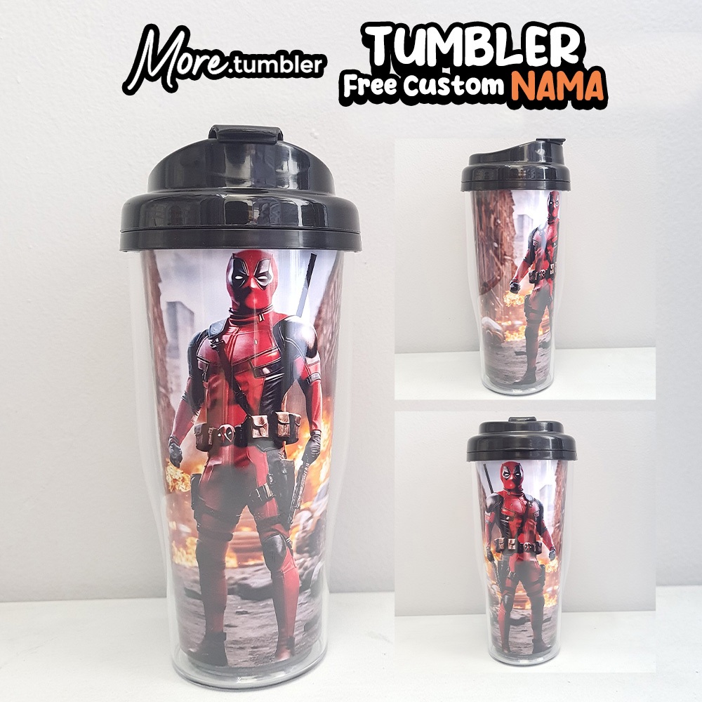Custom Deadpool Tumbler / Deadpool SUPER HERO MARVEL drinking bottle ...